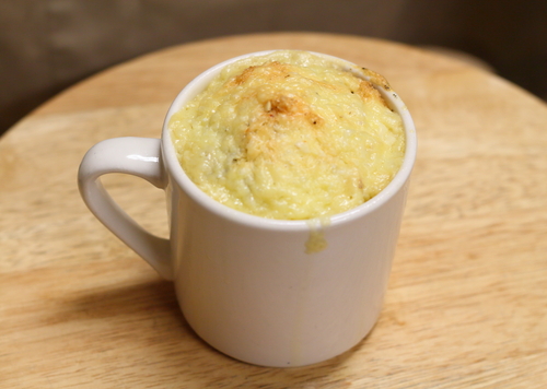 Cheese soufflé in a mug | MummyPages.uk