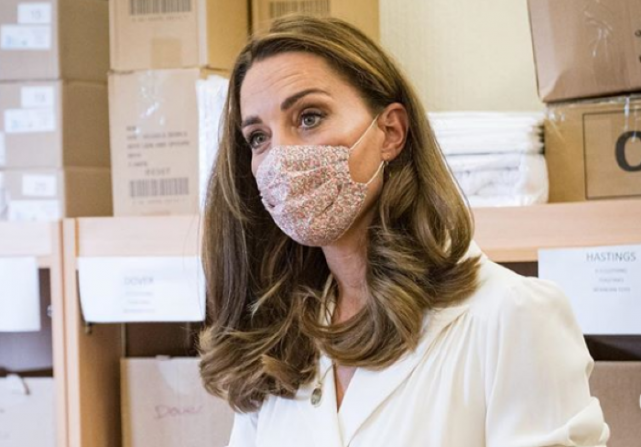 Kate Middleton dons floral face mask as she supports incredible...